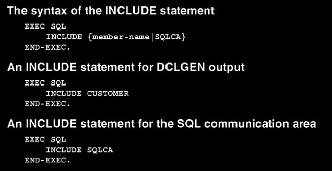 DB2 - Exemplos simples - INCLUDE - www.cadcobol.com.br