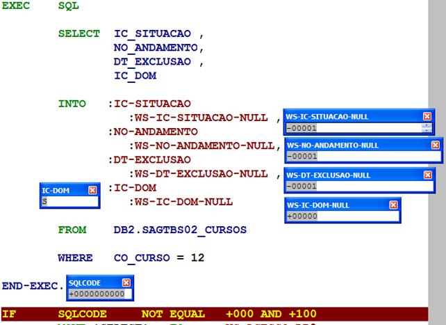 DB2 - Banco de dados - Indicador de nulidade - WORK - wwww.cadcobol.com