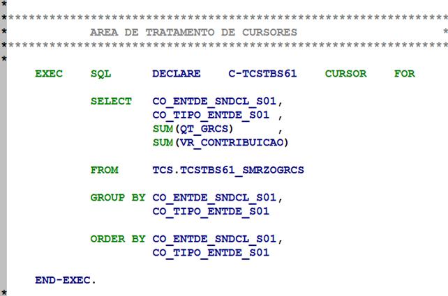 DB2 - Banco de dados - GROUP BY - wwww.cadcobol.com